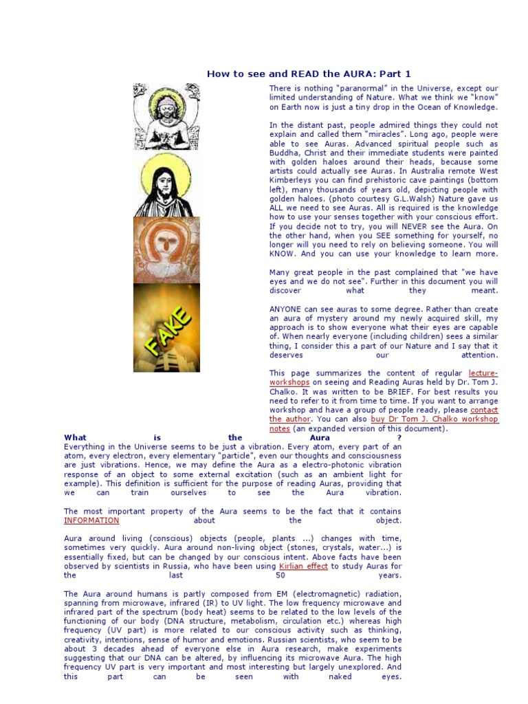 How To See and READ The AURA | PDF | Visual Perception | Color