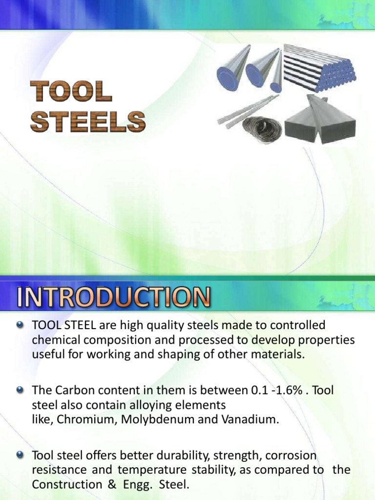 Tool Steels | PDF | Steel | Transition Metals