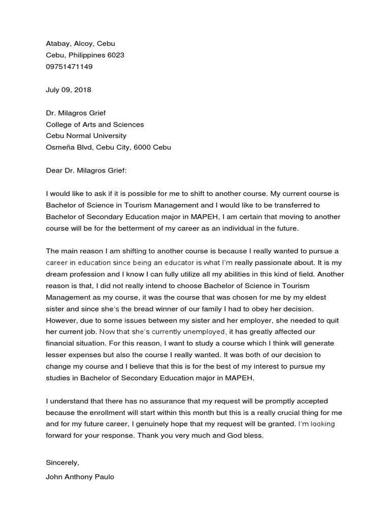 Shifting Course Sample | PDF