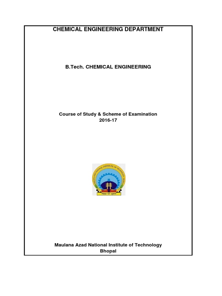 B.Tech. Chemical Engineering PDF | PDF | Chemical Reactor | Distillation