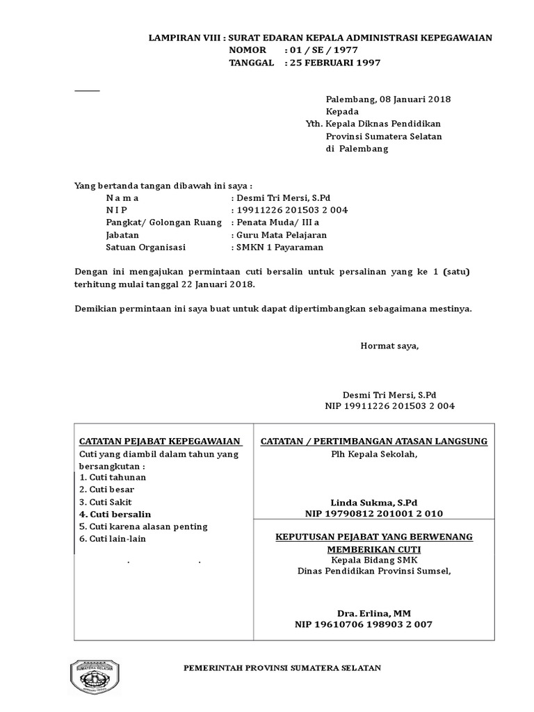 Kop Surat Dinas Pendidikan Provinsi Sumatera Selatan - Kumpulan Surat Penting