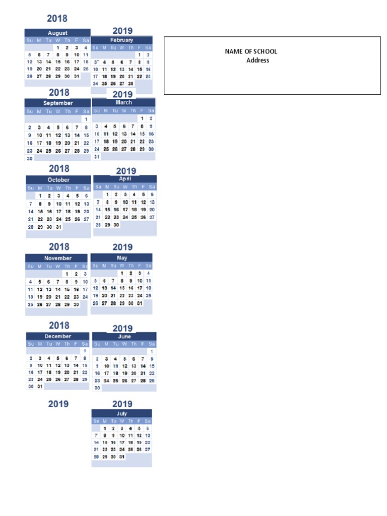 Academic Calendar Template | PDF