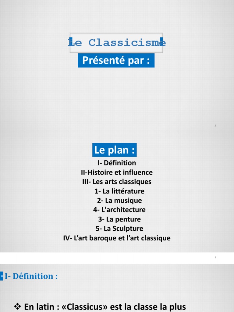 Leclassicisme 160502211659 | PDF | Classicisme | Baroque