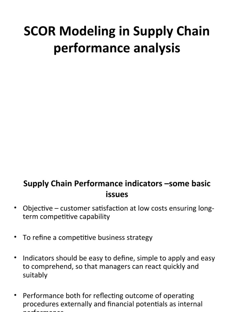 SCOR Modeling in Supply Chain Performance Analysis | PDF | Business ...