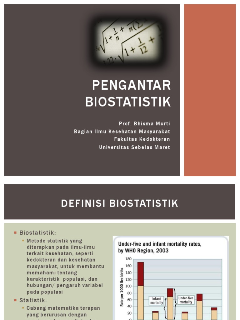 Pengantar Biostatistik Prof Bhisma Murti | PDF