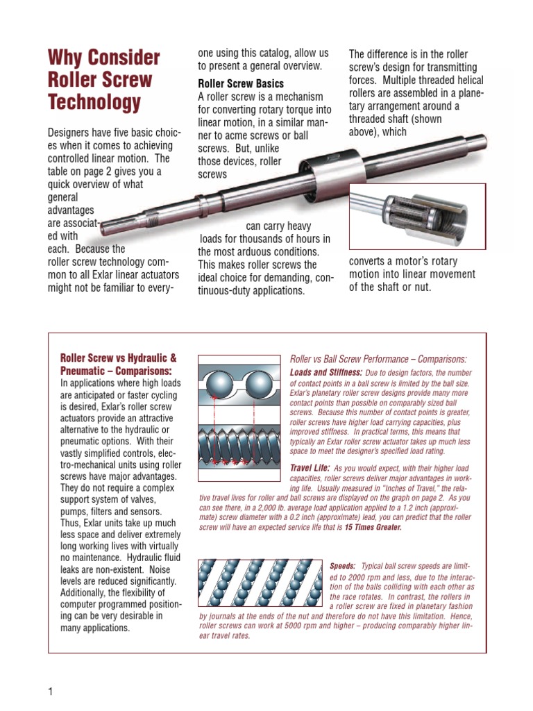 Why Consider Roller Screw Technology | PDF | Machines | Mechanical ...