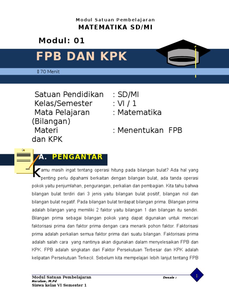 Contoh Materi Esensial FPB Dan KPK | PDF