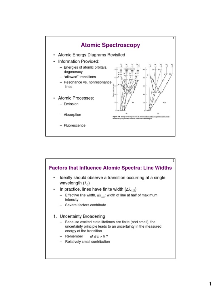 Atomic Spectros PDF | PDF | Spectral Line | Emission Spectrum