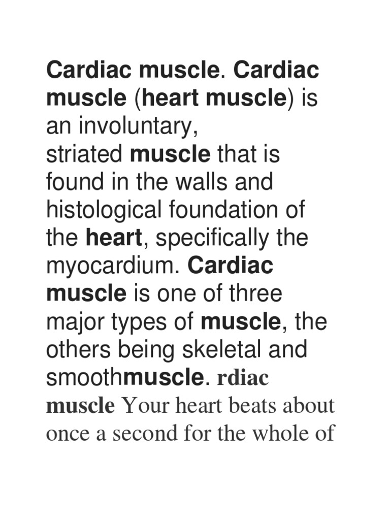 Cardiac Muscle Notes | PDF | Cardiac Muscle | Myocyte