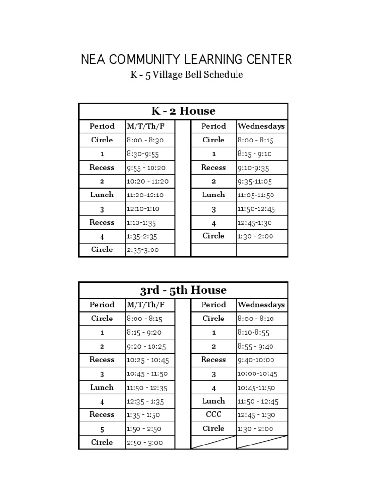Nea Community Learning Center: K - 2 House | PDF