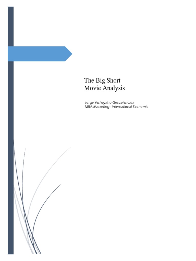 The Big Short: Film Analysis Insights | PDF | Financial Markets | Investing