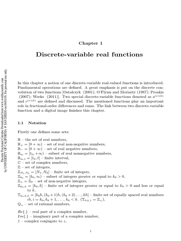 Discrete-Variable Real Functions | PDF | Real Number | Function (Mathematics)