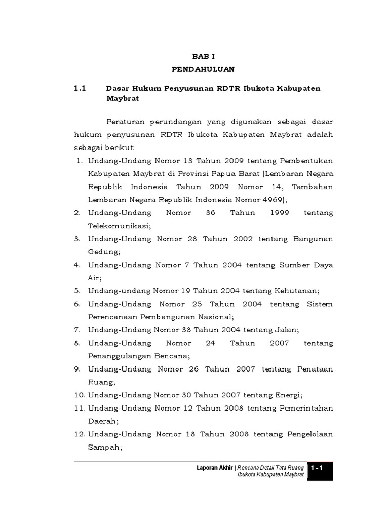 Laporan Akhir RDTR | PDF
