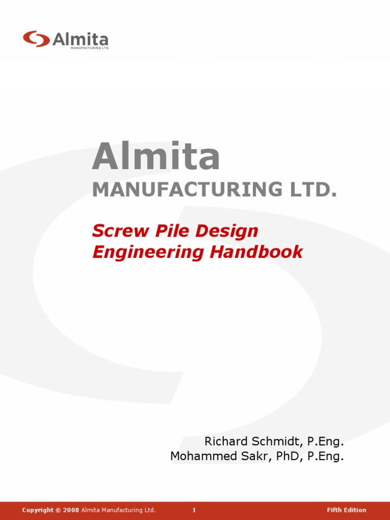 Almita Screw Pile Design Handbook 2008 PDF | PDF | Deep Foundation | Screw