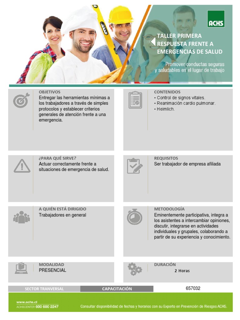 Taller Primera Respuesta Frente A Emergencias de Salud | PDF