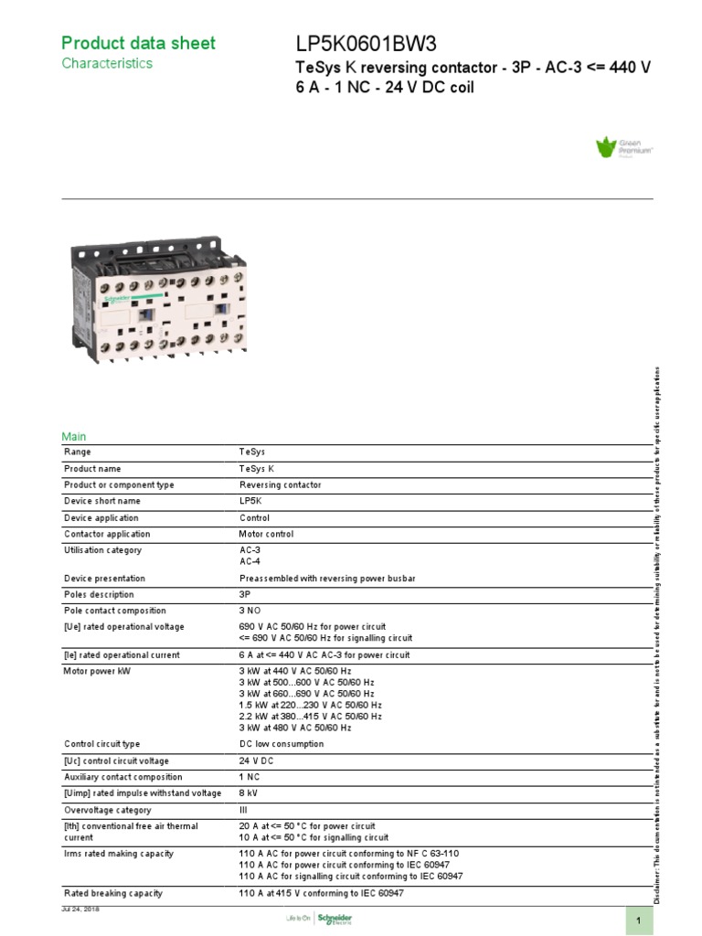 LP5K0601BW3: Product Data Sheet | PDF | Electrical Components | Electricity