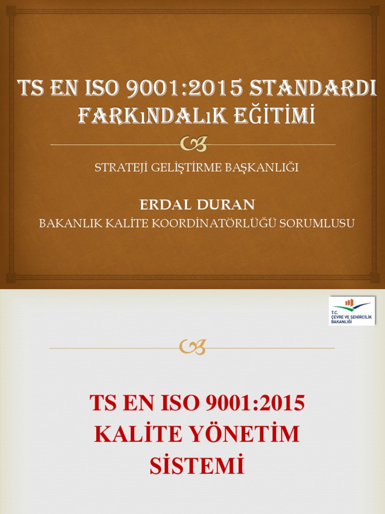 Tse Iso 9001 2015 Farkindalik Egitimi 20180227132347 | PDF