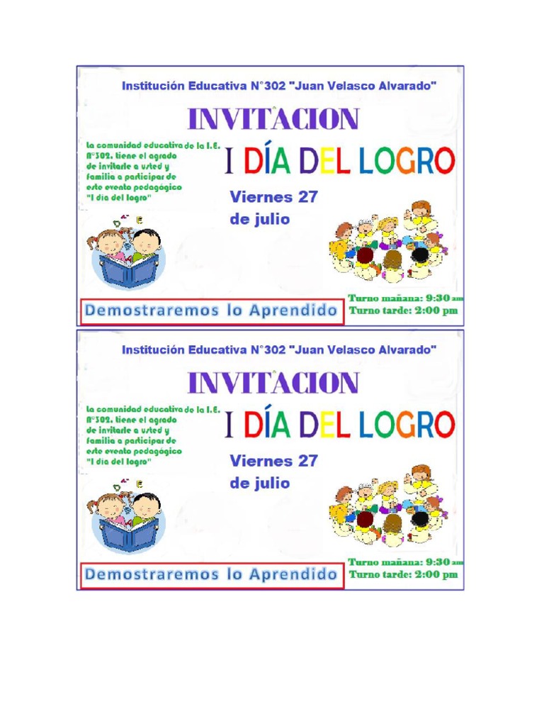 Modelo Dia Del Logro | PDF