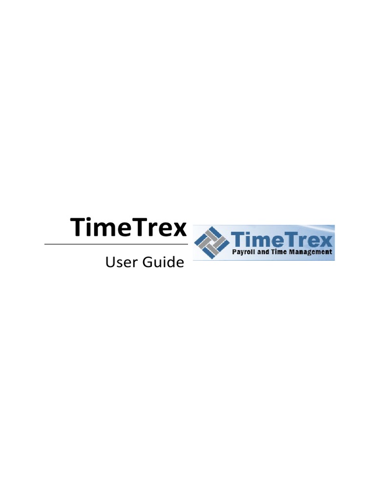 TimeTrex User Guide | PDF | Accrual | Menu (Computing)