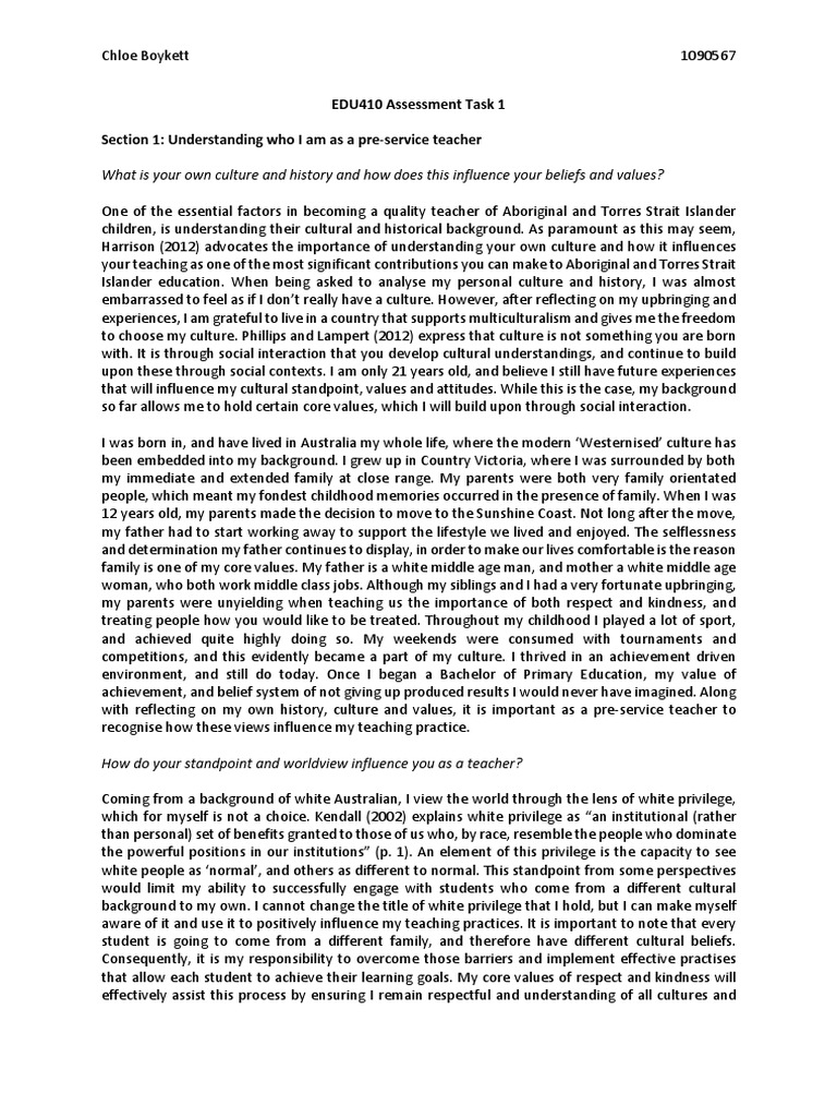 Edu410 Reflective Portfolio | PDF