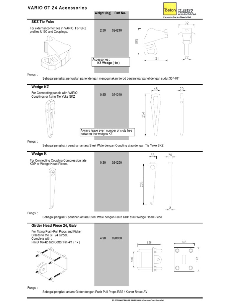 Komponen Vario GT | PDF