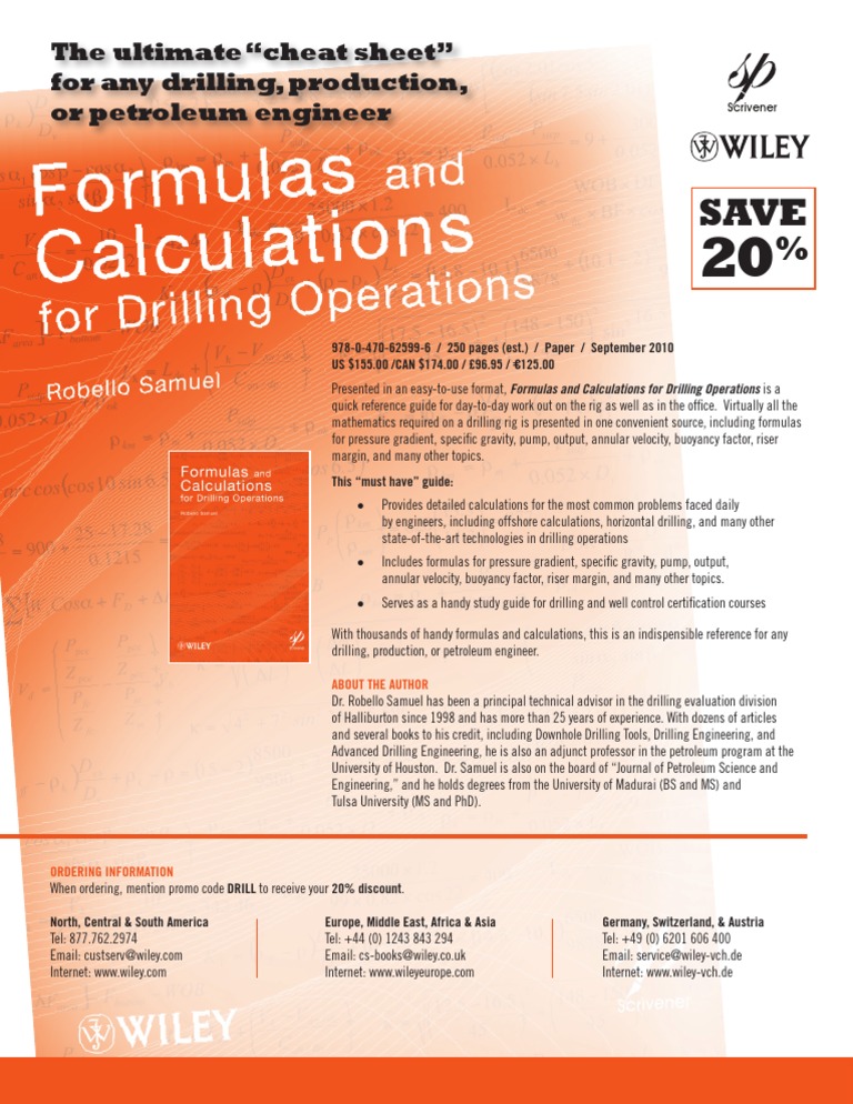 Formulas and Calculations For Drilling Operations by Robello Samuel ...