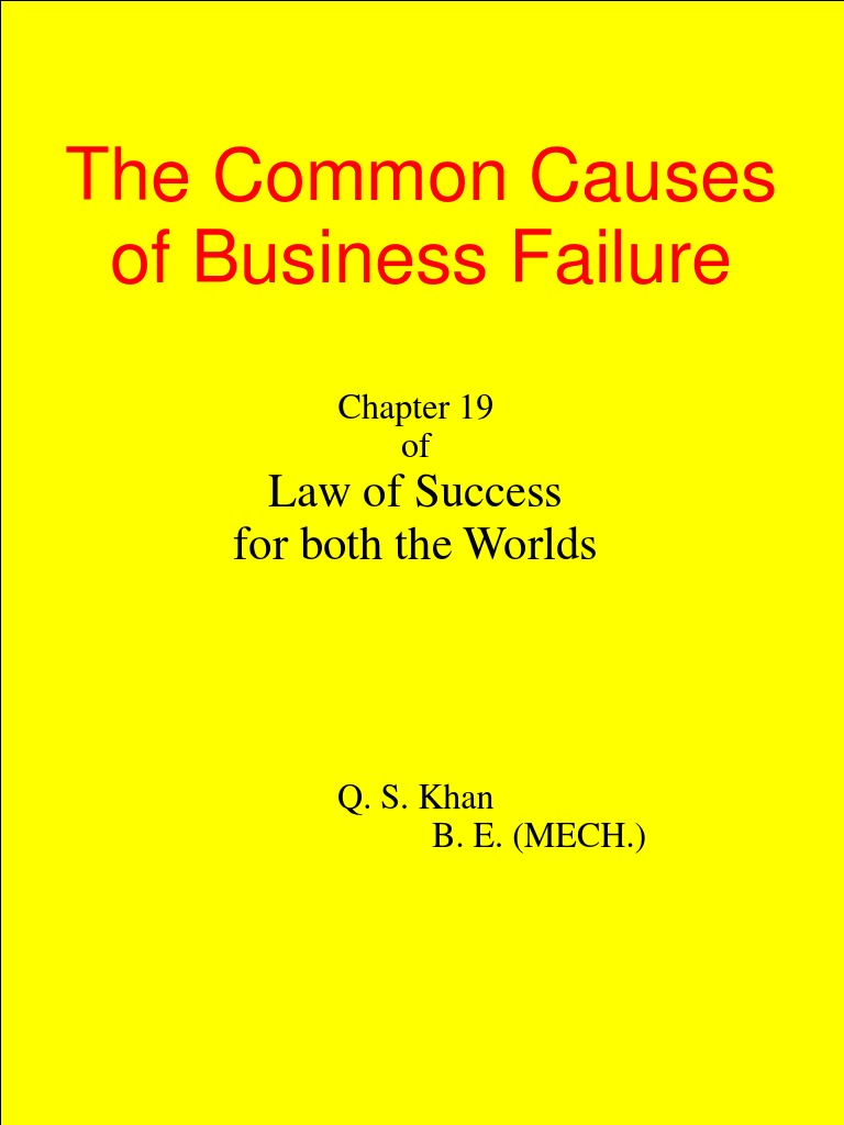 The Common Causes of Business Failure | PDF