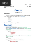 Frozen Speech Style | PDF | Foreign Language Studies