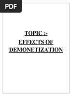 Demonetization Project Class12 Economics | PDF