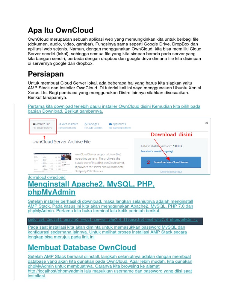 Materi II Apa Itu OwnCloud | PDF