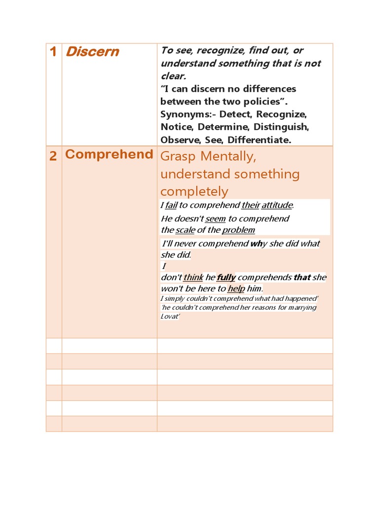 Discern: Understand Something Completely | PDF