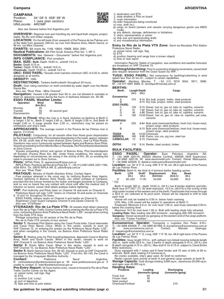 1718 Campana Text | PDF | Ships | Port