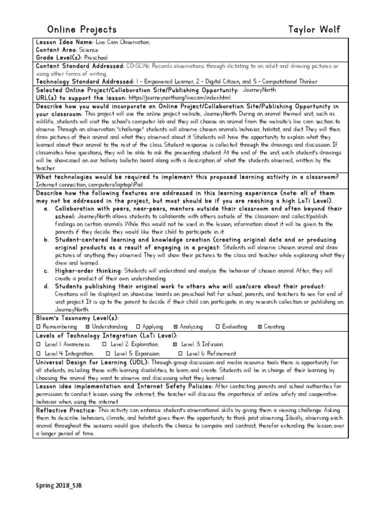 Onlinelearninglessonidea | PDF | Classroom | Learning
