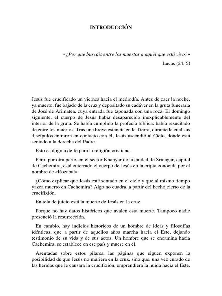 Jesus Vivio y Murio en Cachemira | PDF | Jesús | Budismo tibetano