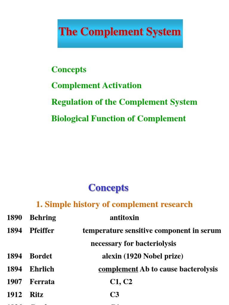 The Complement System | PDF | Complement System | Immunology