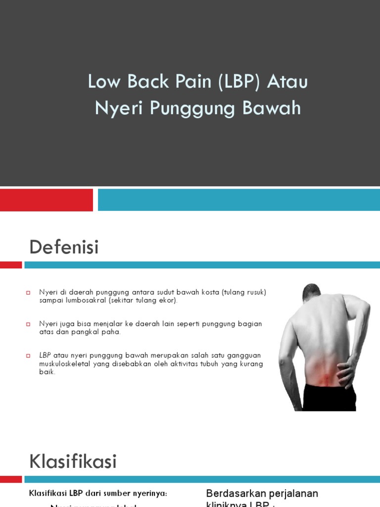Low Back Pain (LBP) Atau Nyeri | PDF