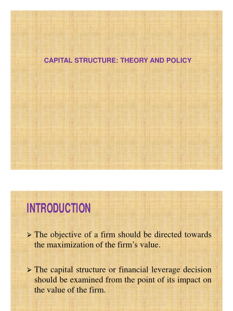 Capital Structure Planning and Policy | PDF | Capital Structure ...