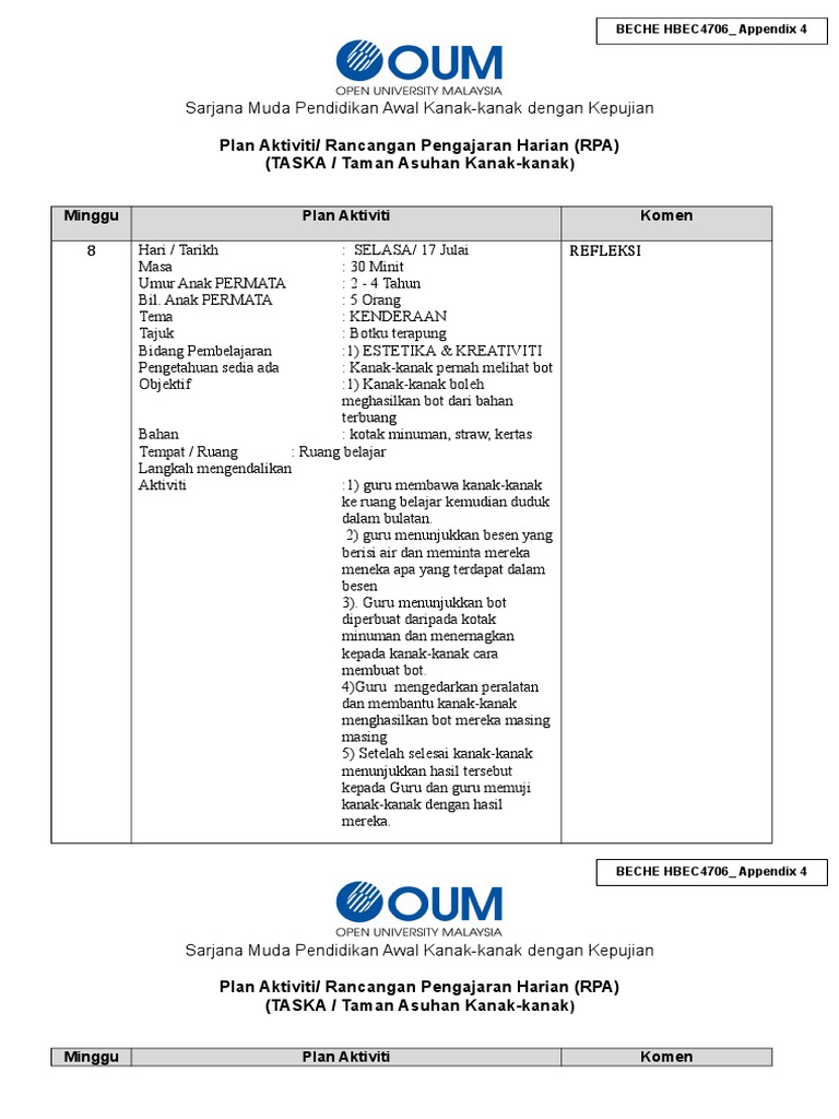 RPA Taska Permata | PDF