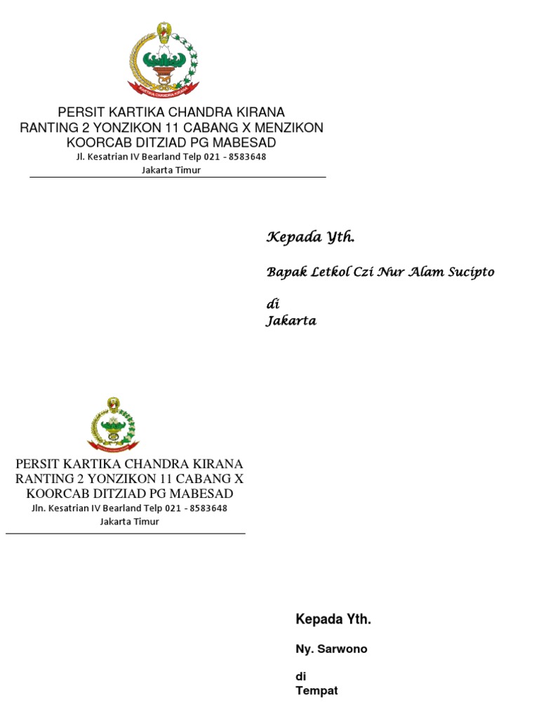 Amplop Jepang PERSIT | PDF