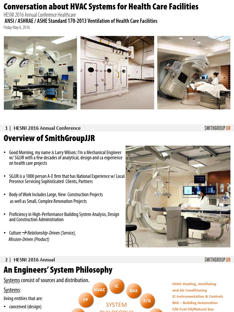 Guidance on HVAC Design for Healthcare Facilities: An Overview of ...