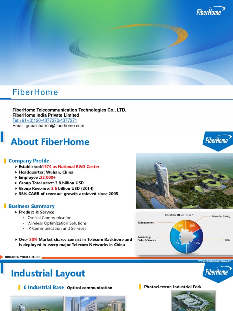 FiberHome Introduction (07.12.2015) | PDF | Telecommunication ...