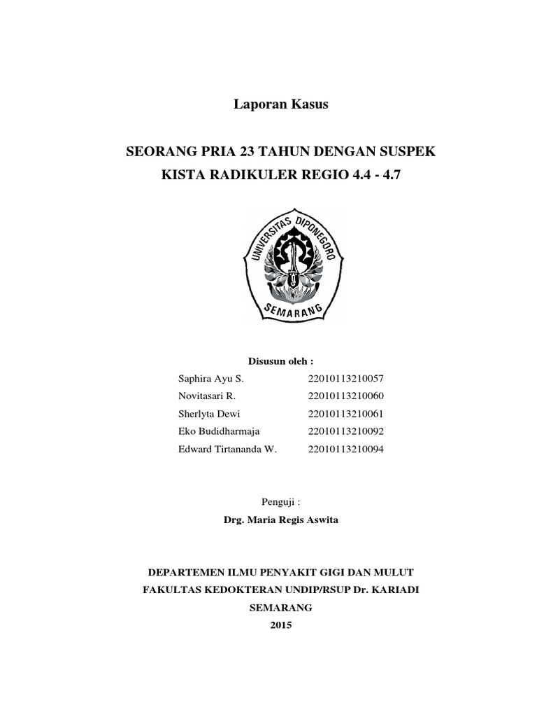 Kista Radikuler pada Pria Usia 23 Tahun | PDF | Kesehatan Holistik