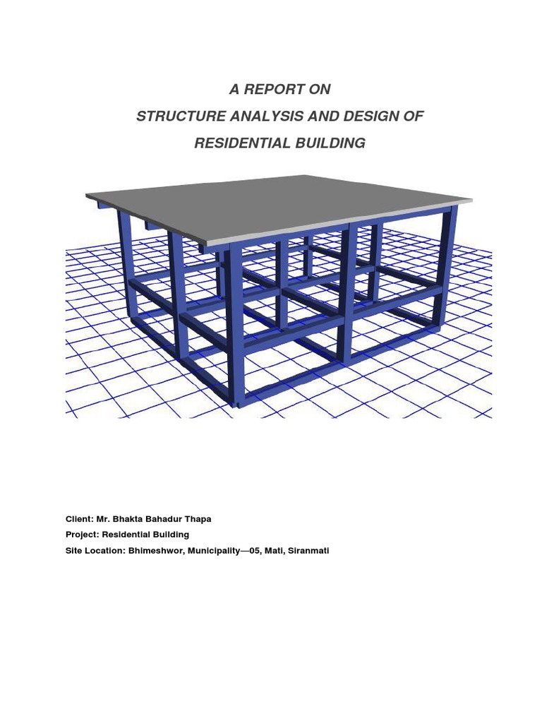 Structure Analysis and Design of Residential Building | PDF | Beam ...