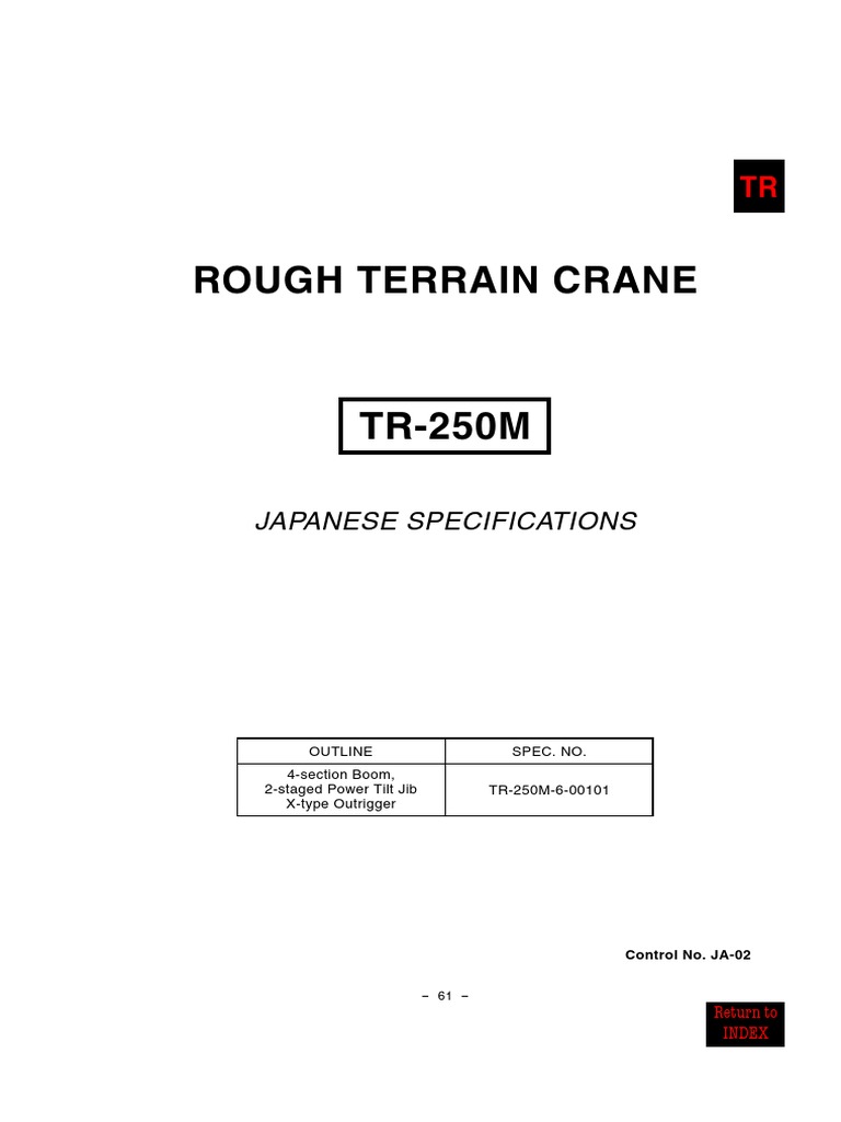 25ton Load Chart PDF | Download Free PDF | Transmission (Mechanics ...