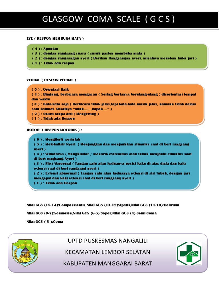 Penilaian Tingkat Kesadaran Atau Glasgow Coma Scale PDF, 58% OFF