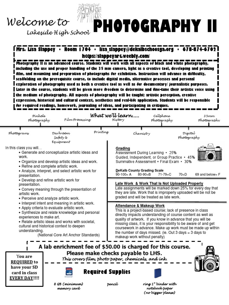 Advanced Photography Course Overview | PDF | Camera | Homework
