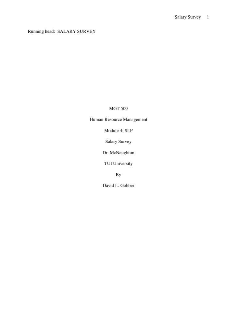 Salary Survey | PDF | Employee Benefits | Employment