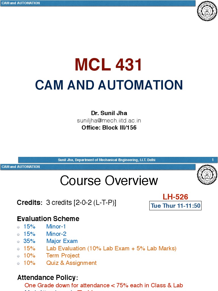 Lectures For Cam and Automation | PDF | Automation | Programmable Logic Controller