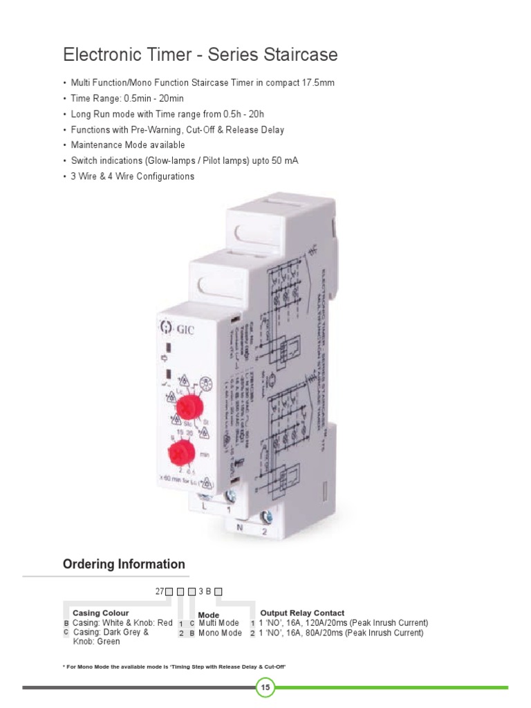Electronic Timer Series Staircase - GIC India | PDF | Electrical ...