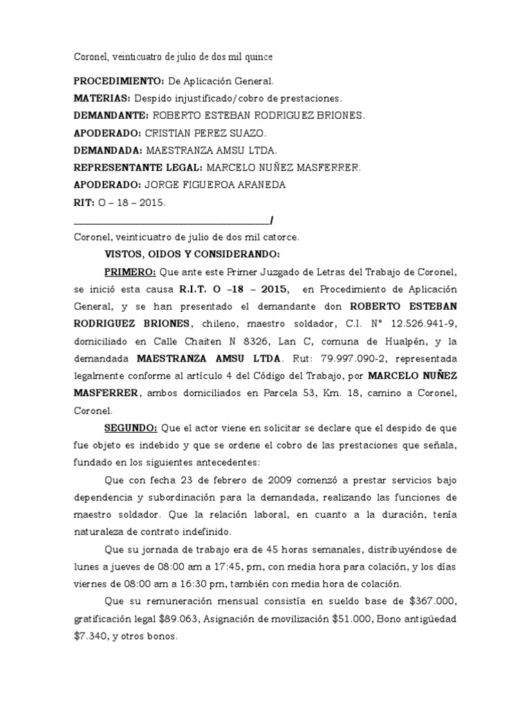 Sentencia Laboral | Salario | Gestión de recursos humanos